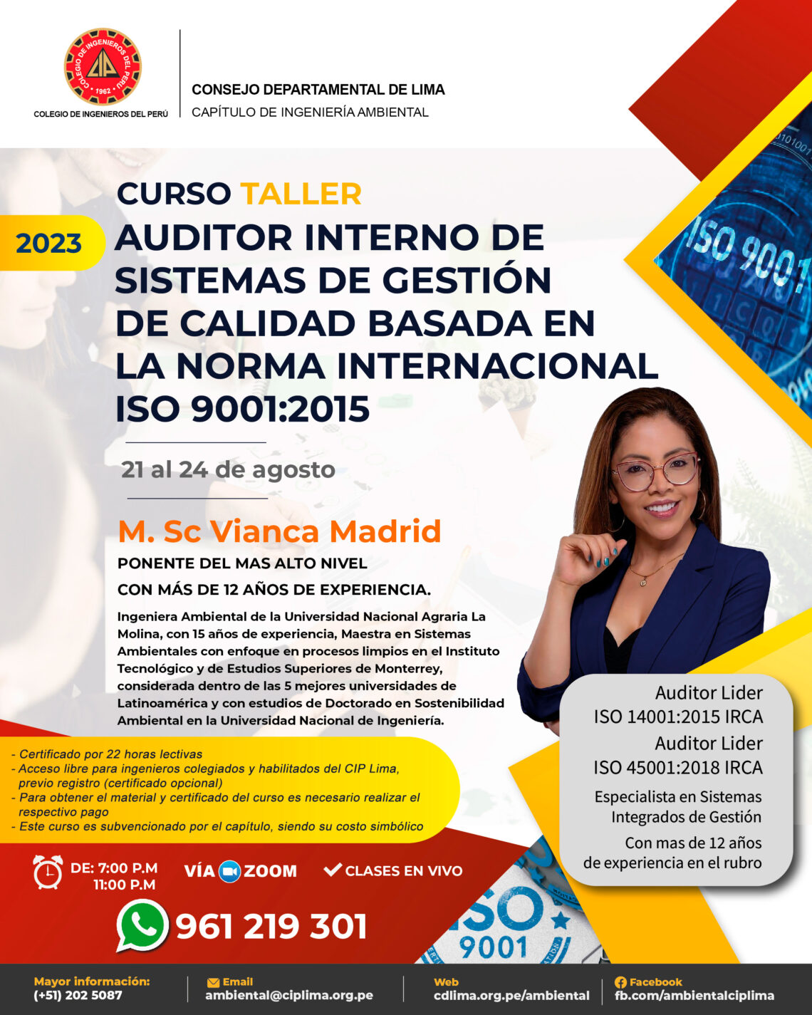 Curso taller “Auditor interno de Sistemas de Gestión de Calidad basada ...