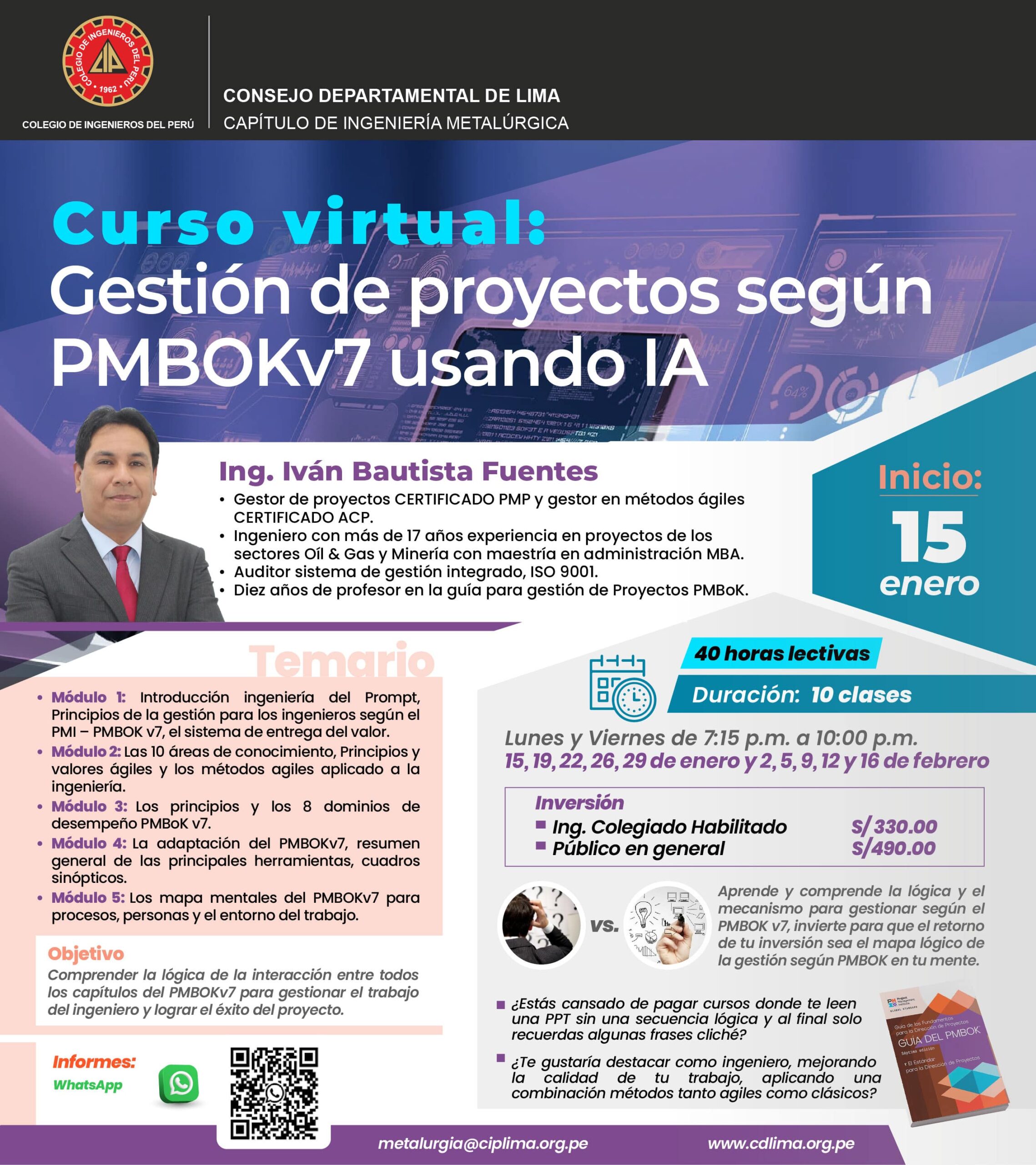 Curso Virtual Gestión De Proyectos Según Pmbokv7 Usando Ia Inicio