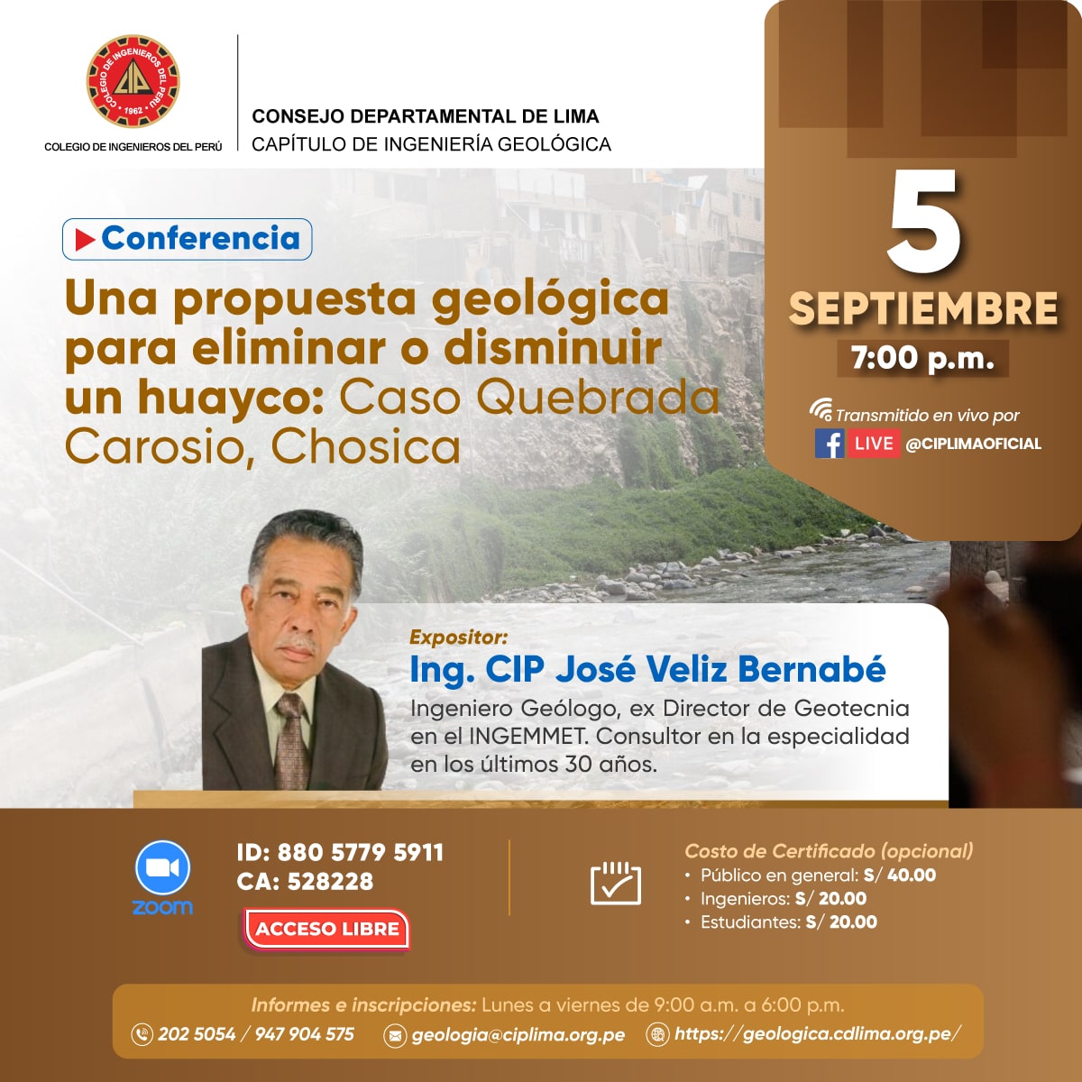 Conferencia «Una propuesta geológica para eliminar o disminuir un ...